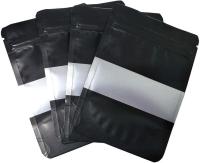 China Hot Selling  Matte Black Resealable Stand Up Bags With Window Heat Seal Bulk Food Storage Packaging Foil Pouches for sale