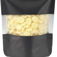 China Hot Selling  Matte Black Resealable Stand Up Bags With Window Heat Seal Bulk Food Storage Packaging Foil Pouches for sale