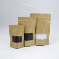 China Hot Selling  Matte Black Resealable Stand Up Bags With Window Heat Seal Bulk Food Storage Packaging Foil Pouches for sale