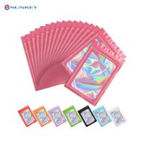 China Food Waterproof Moisture Proof Mylar Bags Custom With Zipper Holographic Packaging Bag for sale
