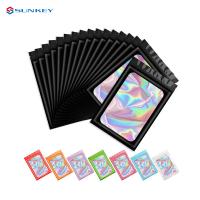 China Food Waterproof Moisture Proof Mylar Bags Custom With Zipper Holographic Packaging Bag for sale