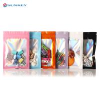 China Food Waterproof Moisture Proof Mylar Bags Custom With Zipper Holographic Packaging Bag for sale