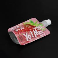 China Colorful Stand Up Plastic Drink Bag With Spout Aluminium Foil Spout Pouch Flat Bottom for sale