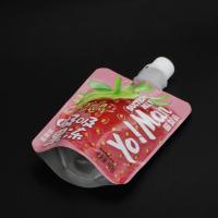 China Colorful Stand Up Plastic Drink Bag With Spout Aluminium Foil Spout Pouch Flat Bottom for sale