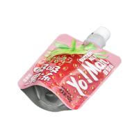 China Colorful Stand Up Plastic Drink Bag With Spout Aluminium Foil Spout Pouch Flat Bottom for sale
