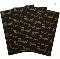 China PE PVC Thank You Plastic Shopping Bags Black Boutique Shopping Bag for sale