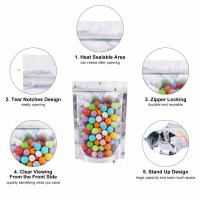 China Gloss Heat Seal Custom Mylar Bags Holographic Resealable Pouch With Window OEM for sale