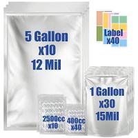 China Food Grade Heat Seal Mylar Bags 5 Gallon Long Term Stand Up Pouch Packaging Ziplockk for sale