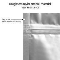 China Resealable Leakproof Silver Ziplockk Foil Bag Pouch Food Doypack Stand Up Pouches Bags for sale