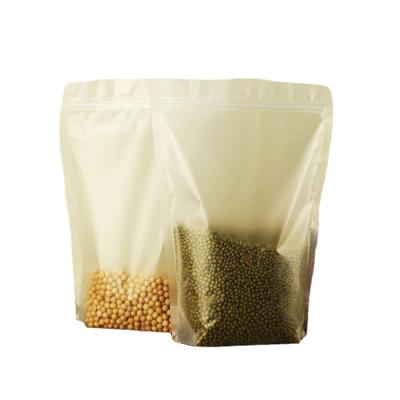 China Frosted Resealable Custom Mylar Bag Stand Up Pouch Custom Printing Nuts Oats Coffee Bean for sale