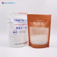 China Custom  Smell Proof Stand Up Compostable Kraft Pouches With Window for sale