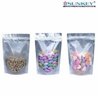 China Custom Size 3 Side Seal Ziplockk Packaging Bag Stand Up Pouch Food Packaging For Nuts for sale