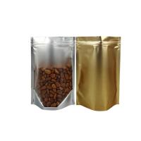 China MOPP Clear Front Laminated Food Packaging Transparent Zipper Stand Up Pouches for sale