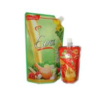 China Colorful Juice Reusable Adult Drink Pouches Compostable Spouted Liquid Stand Up Pouches for sale