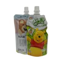 China Biodegradable Cartoon Liquid Drink Spout Pouch Bags Stand Up Plastic Juice Packaging Pouch for sale