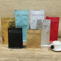 China Custom Logo Printed Stand Up Coffee Tea Packaging Coffee Bean Bags With Valve for sale