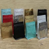 China Custom Logo Printed Stand Up Coffee Tea Packaging Coffee Bean Bags With Valve for sale