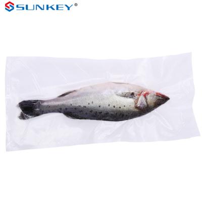 China 10in Vegetables Fruit Fresh Meat Packaging Transparent Vacuum Sealed Plastic Bags for sale