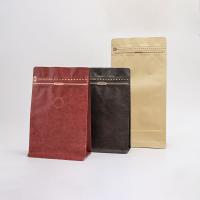 China 70gm 100gm Ziplockk Coffee Tea Packaging Mylar Roll Film Kraft Paper Coffee Bags for sale