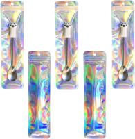 China Gift Cosmetic Packaging Bag Smell Proof Holographic Clear Cosmetic Brush Pen Mylar for sale