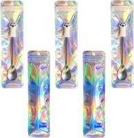 China Gift Cosmetic Packaging Bag Smell Proof Holographic Clear Cosmetic Brush Pen Mylar for sale