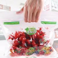 China Biodegradable Protection Fruit And Vegetable Packaging Clear Plastic Zipper Bag for sale