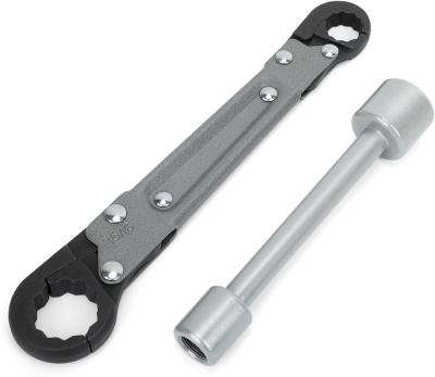 China Plumbing Tools Angle Stop Wrench Kit Kwik Tite Angle-On Adjustable Wrench for Professional Plumbers Black and Maintenance worker for sale