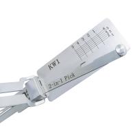China Lishi Lockpicking Tool  KW1 5pin 2in1 Lock Pick And Decoder Tool for sale