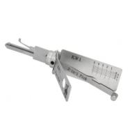 China Lishi House Lock Pick Silver Stainless Steel Door Lock Lishi 2in1 Picks Tool Kw1 Lockpick Set Decoder for sale