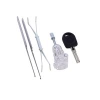 China Lock Locksmith Picking Set Transparent Car Lock For VW HU66 With 3 Lockpicks for sale