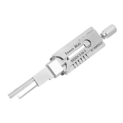 China Iseo R6 SS304 Civilian Lishi 2in1 Lock Picking Tools Car Locksmith Tools Set Electric Bump Key for sale