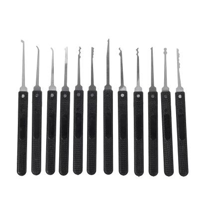 China Beginner Locksmith Tools Transparent Practice Lock For Learning Purposes,12 Pieces Of Black Locksmith Tools for sale