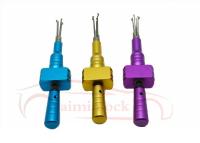 China Gold Six-Piece Locksmith Tools Set with Adjustable Cross-Shaped Lock Picking Tools Weighs 140g for sale