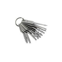 China High Quality KLOM gold steel padlock 10PCS universal test key for sale
