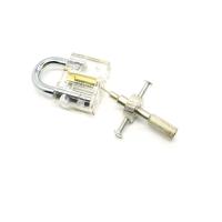 China Transparent Diamond Practice Padlock Metal Acrylic Practice Lock Pick Set For Beginners To Practice for sale
