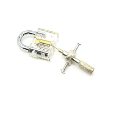 China Transparent Diamond Practice Padlock Metal Acrylic Practice Lock Pick Set For Beginners To Practice for sale