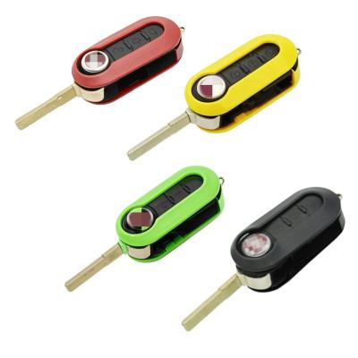 China Fiat 3 Button Flip Remote Key Shell Car Key Shell Color Option for sale