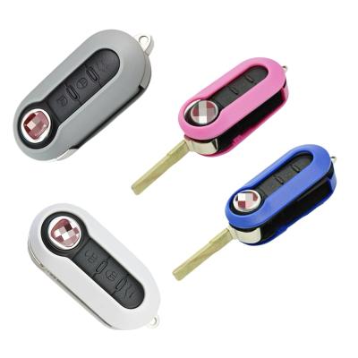 China Car Key Shell for F-iat 3 Button Flip Remote Key Shell Customizable Color Options for sale