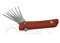 China High Quality Stainless Steel Foldable 7 in 1 Lock Picking Set Locksmith Tools (Red） for sale