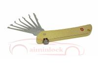 China Foldable 7 In 1 Lock Picking Set Locksmith Tools Haoshi Fold Locksmith Tools (Yellow） for sale