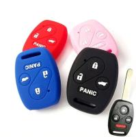 China Silicone Case 4 Button Car Remote Control for For Car Keys Honda ( Color Option ) for sale