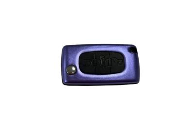 China Aluminum Alloy Peugeot Folding Remote Shell Key for Peugeot Purple Replacement for sale