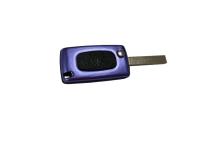 China Aluminum Alloy Peugeot Folding Remote Shell Key for Peugeot Purple Replacement for sale