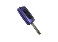China Aluminum Alloy Peugeot Folding Remote Shell Key for Peugeot Purple Replacement for sale