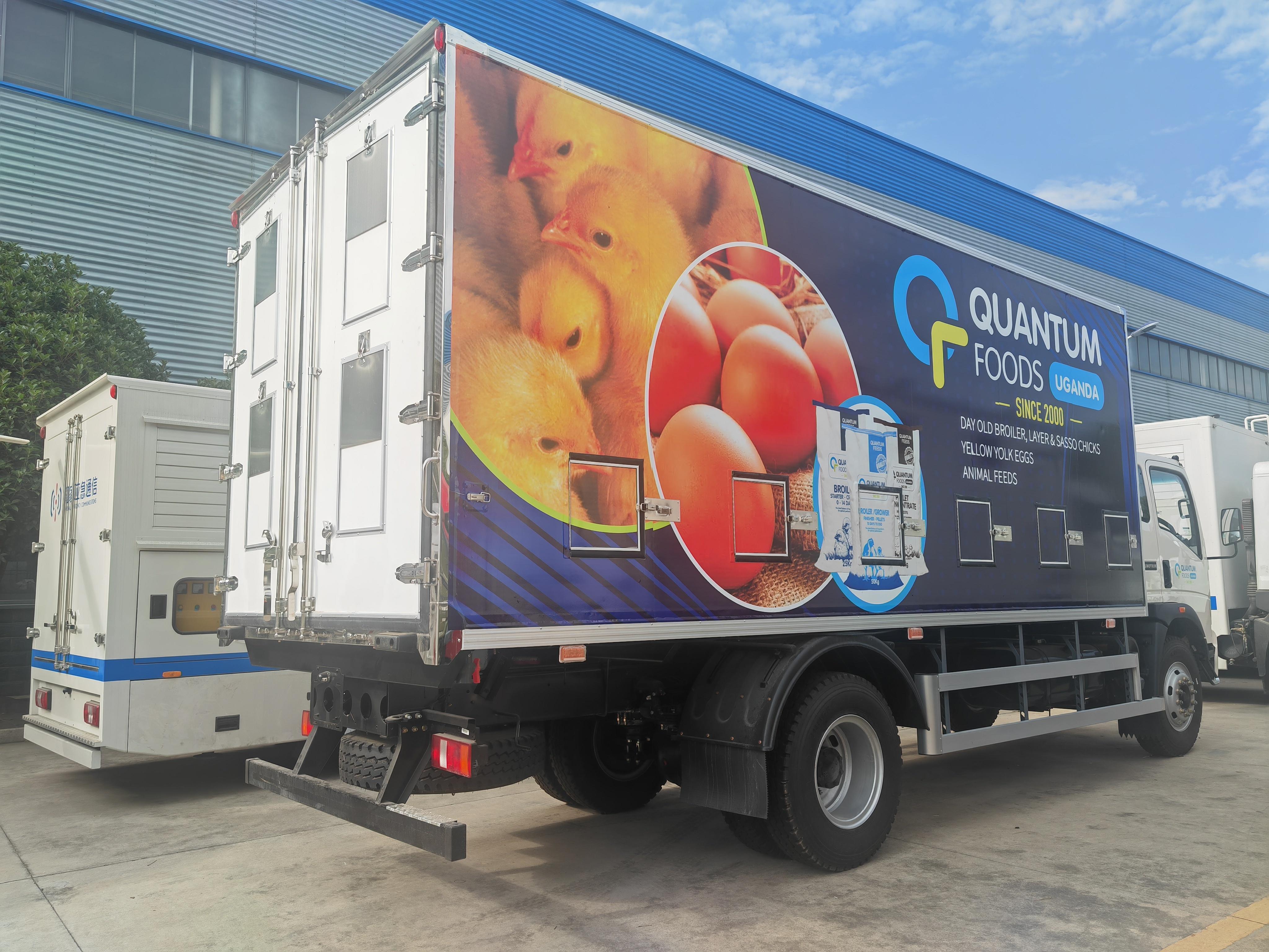 HOWO RHD day old chicken transport truck for Quantum Foods Uganda