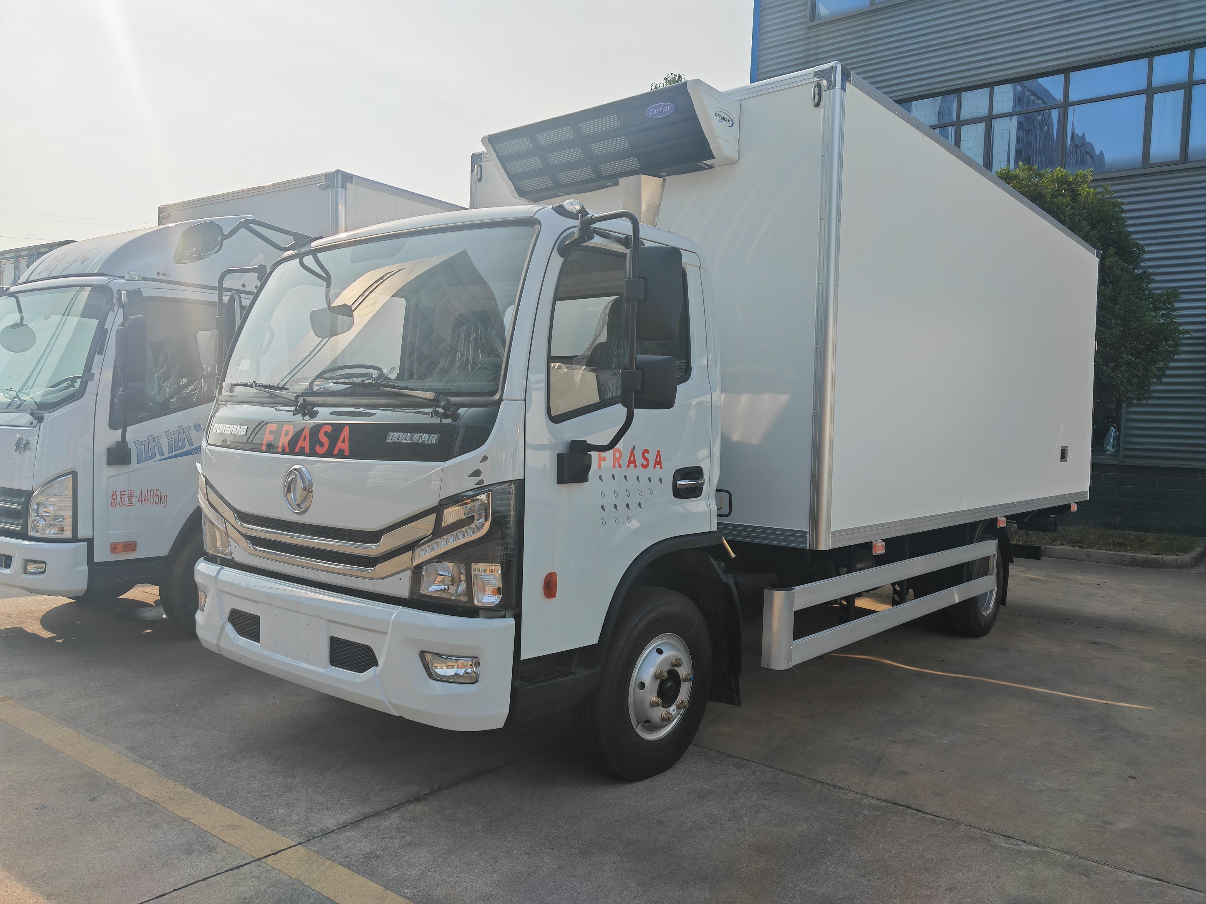 Dongfeng refrigerated truck with Carrier refrigeration unit exported to FRASA Aruba