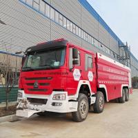 China HOWO 12 Wheels 8X4 Water Rescue Tank Foam Fire Engine Fighting Truck for sale