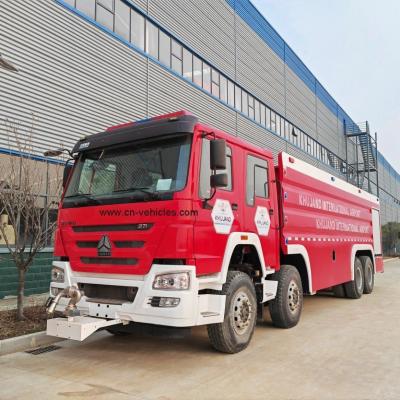 China HOWO 12 Wheels 8X4 Water Rescue Tank Foam Fire Engine Fighting Truck for sale