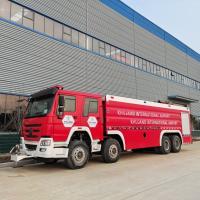 China HOWO 12 Wheels 8X4 Water Rescue Tank Foam Fire Engine Fighting Truck for sale