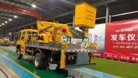 China Isuzu Manlift Truck Full Driver 34 Meter Aerial Work Platform Truck for sale